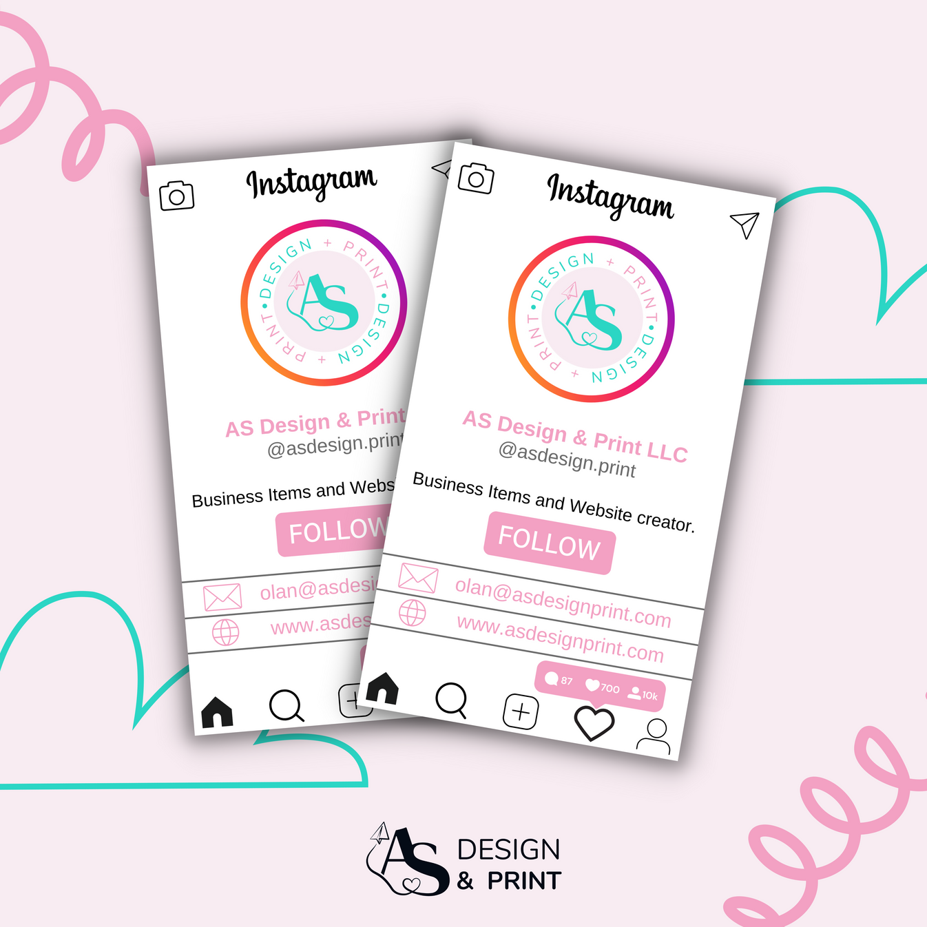 Insta Cards – AS Design & Print LLC